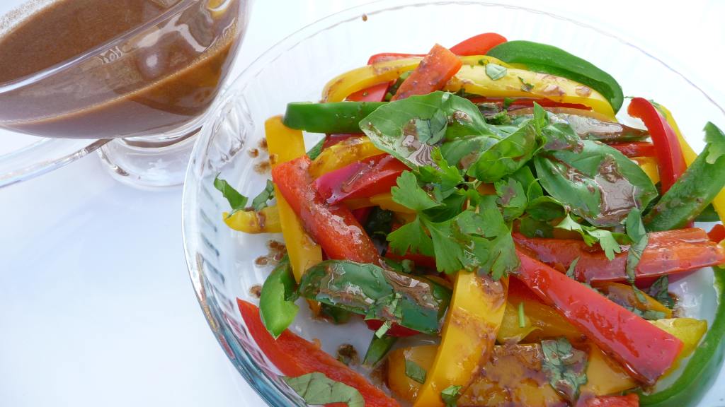 Tri Colored Pepper Salad W/ Vinaigrette Dressing Recipe - Food.com