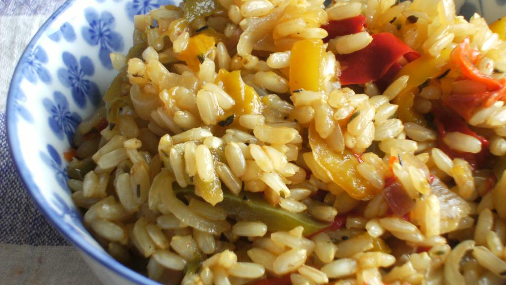 Brown Rice & Peppers Pilaf Recipe - Food.com