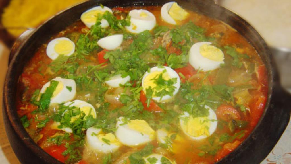 Bahian Brasilian Fish Stew, Decorated With Boiled Eggs (Moqueca Recipe ...