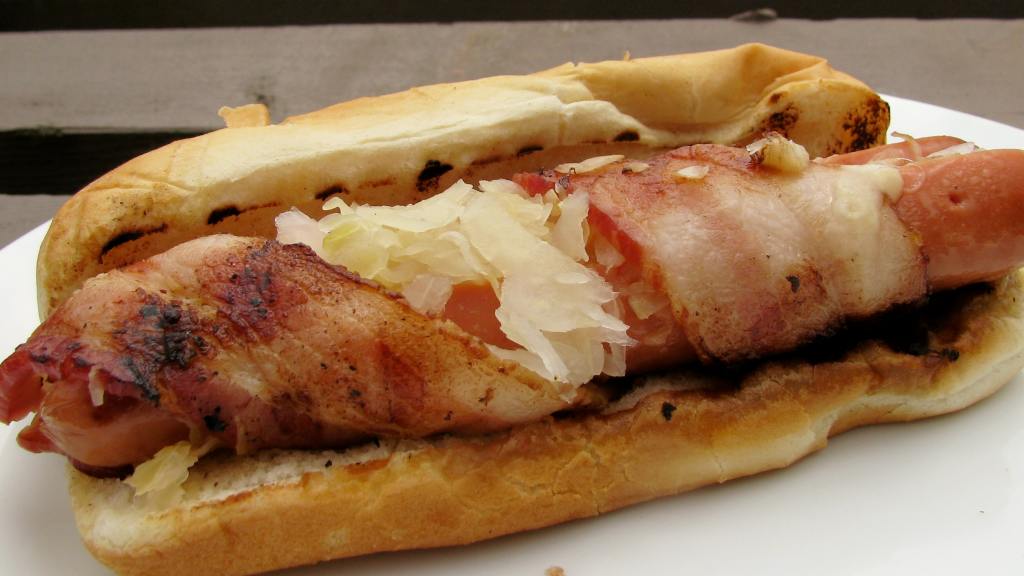 Grilled Bacon-Wrapped Stuffed Hot Dogs Recipe - Food.com
