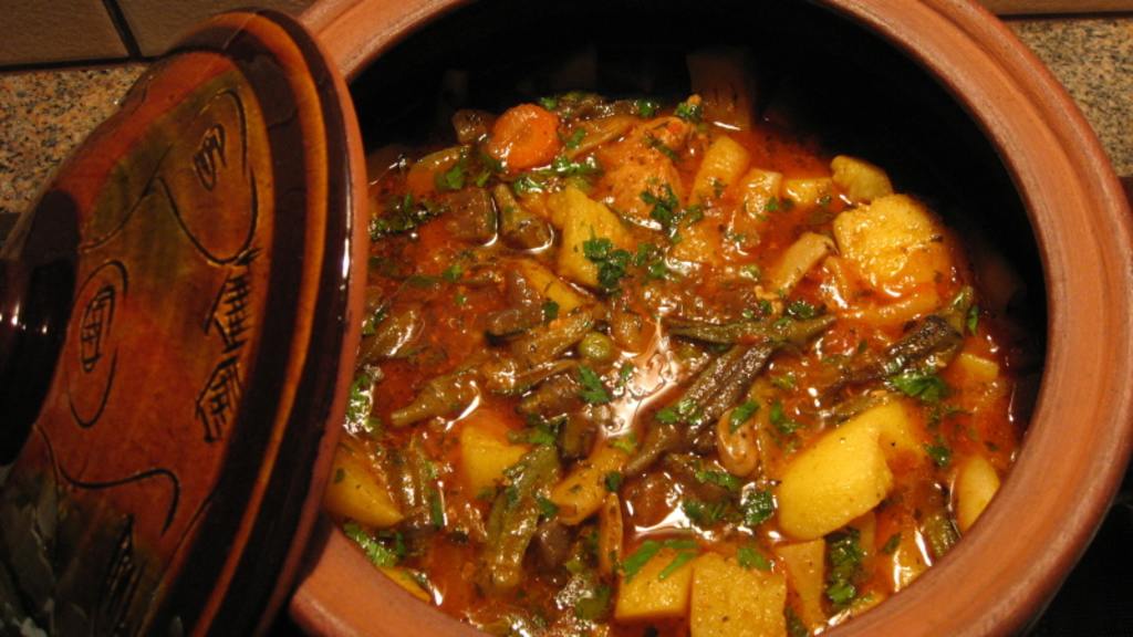 Bulgarian Guvech- Vegetable Casserole With Meat in a Clay Pot - Recipe ...
