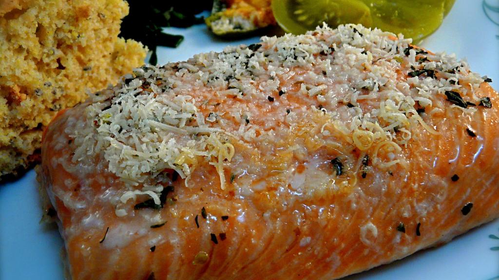 Parmesan Encrusted Salmon Fillet Recipe - Food.com