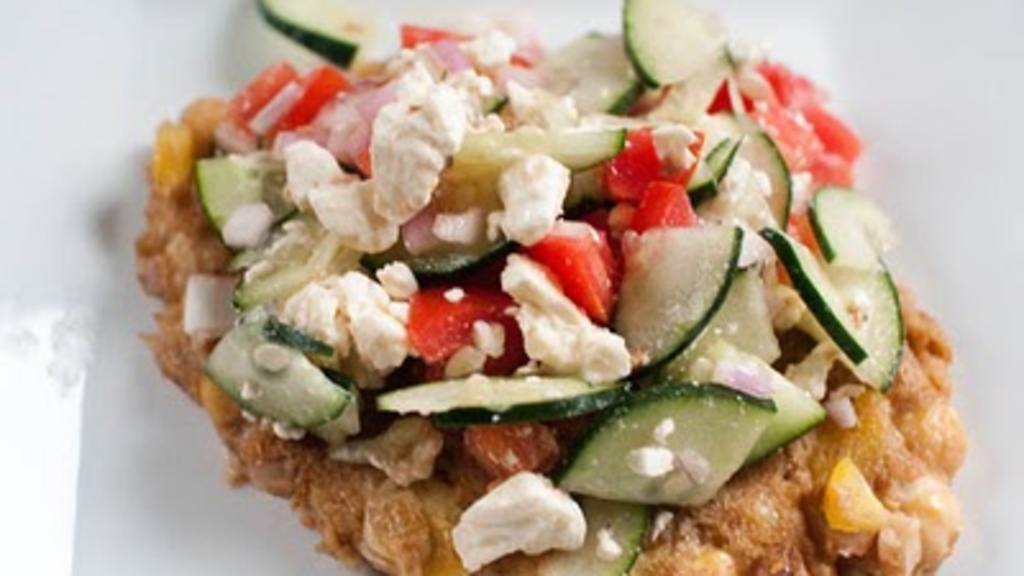 Chickpea Croquettes With Greek Salad Topping Recipe - Food.com