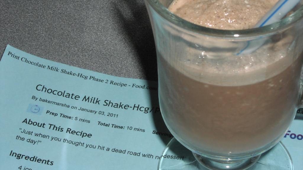Chocolate Milk Shake-Hcg/Phase 2 Recipe - Food.com