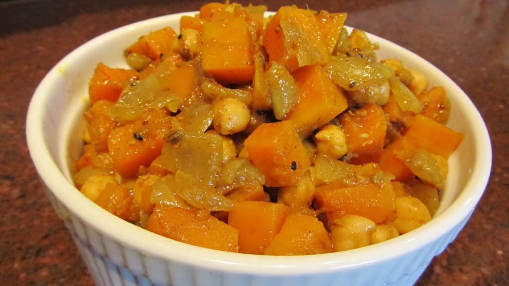 Bengali Butternut Squash and Chickpeas Garbanzos Recipe - Food.com