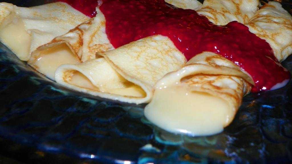 French Cream Crepes With Raspberry Sauce Recipe - Food.com