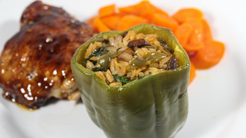 Stuffed Peppers With Thai Curry Rice and Mushrooms Recipe - Food.com