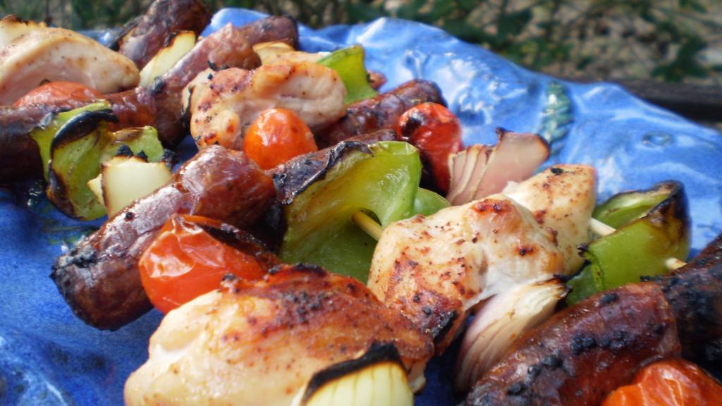 Andouille and Chicken Kabobs With Creole Mustard Recipe - Food.com