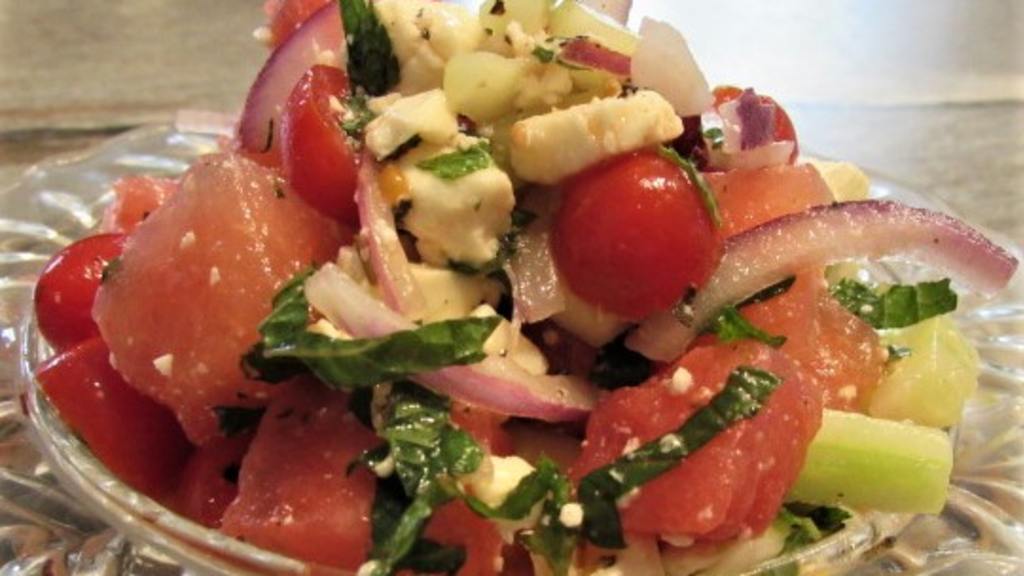Greek Style Watermelon Salad Recipe - Food.com