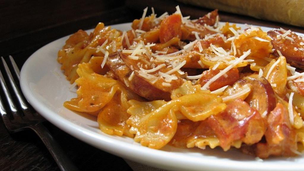Bow Ties With Sausage, Tomato, and Cream Recipe - Food.com