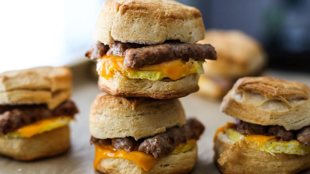 Mini Sausage & Cheese Breakfast Biscuit Sandwiches Recipe - Food.com