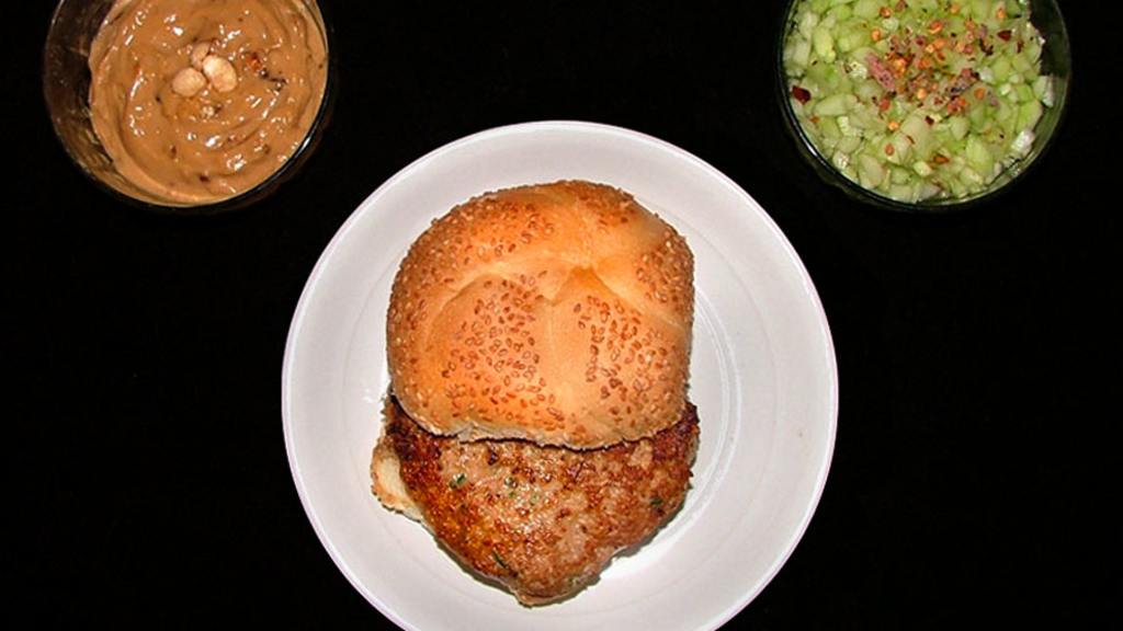Chicken Burgers with Satay Sauce and Spicy Cucumber Relish Recipe ...