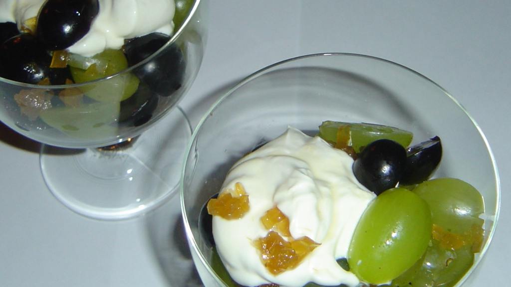 Two Second Ginger, Cream & Grape Dessert Recipe - Food.com