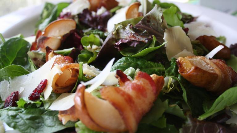 Field Greens With Roasted Bacon-Wrapped Pears Recipe - Food.com