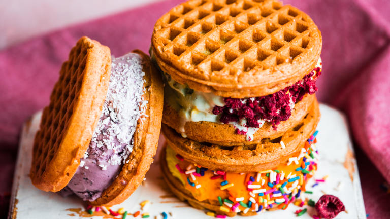 Waffle Ice Cream Sandwiches With the Works! Recipe - Food.com
