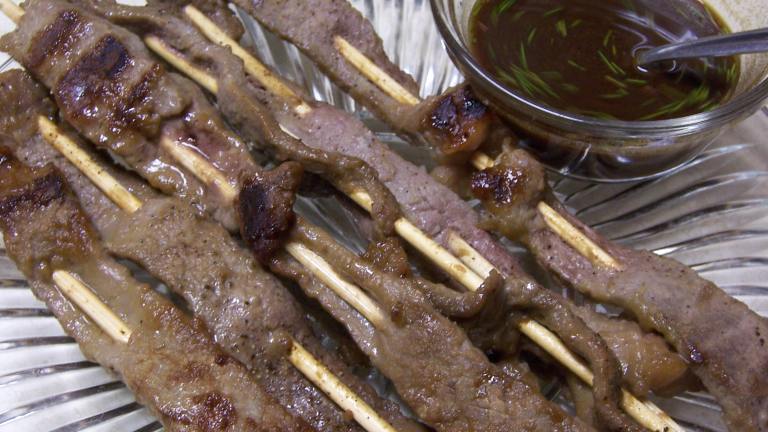 Wasabi Marinated Beef Satay With Fiery Japanese Dipping Sauce Recipe