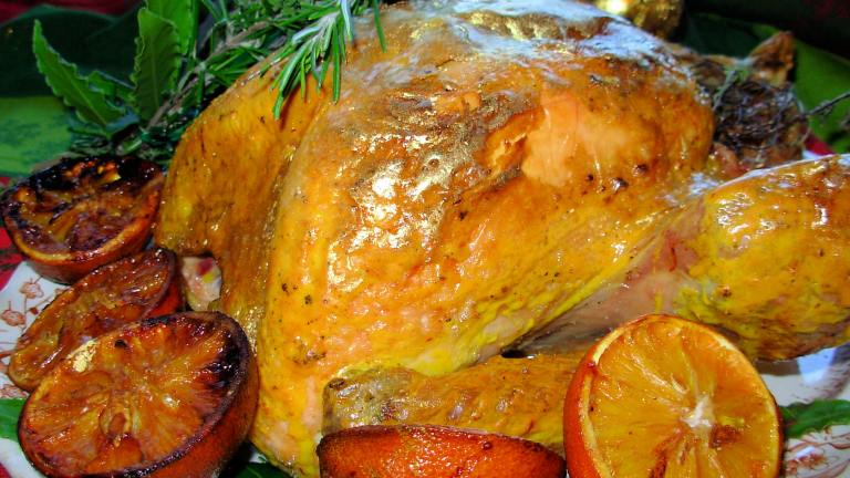 Gilded Saffron and Butter Basted Roast Turkey With Herb Garland Recipe ...