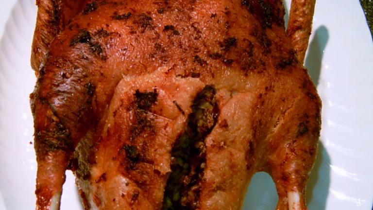 Roast Goose With Wild Rice-Chestnut Stuffing Recipe - Food.com