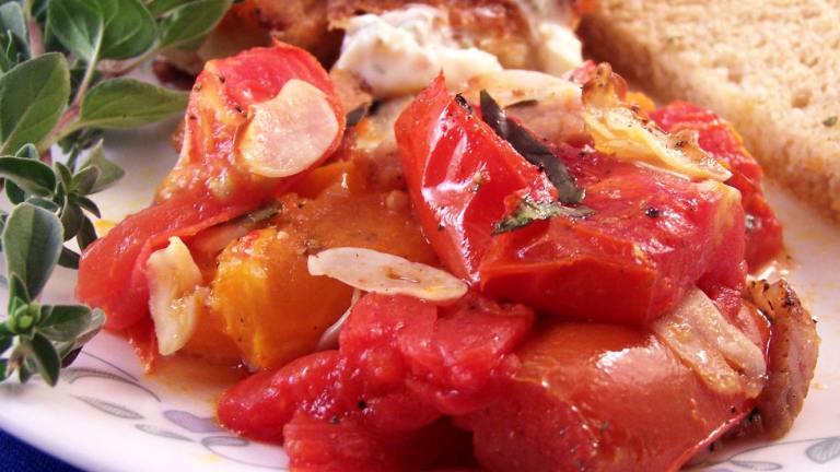 Oven Roasted Tomatoes With Basil and Bacon Recipe - Food.com