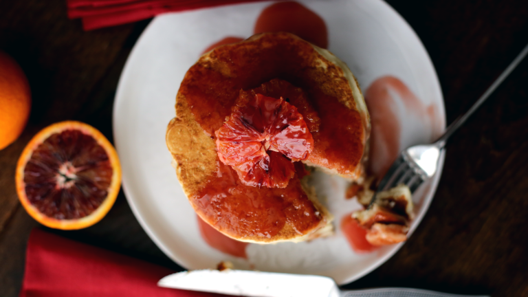 Pancakes With Blood Orange Honey Sauce Recipe - Food.com