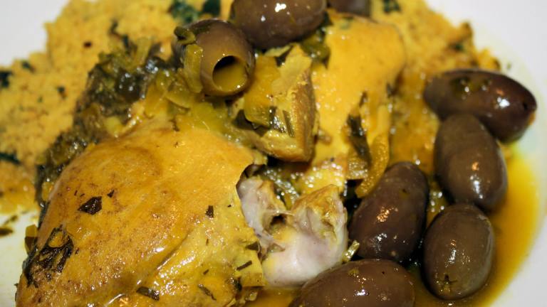 Chicken Tagine With Green Olives & Preserved Lemon Recipe - Food.com