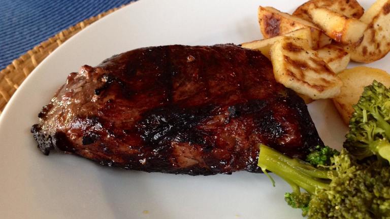 Marinated Shell Steaks With Pan-Fried Sweet Potatoes Recipe - Food.com