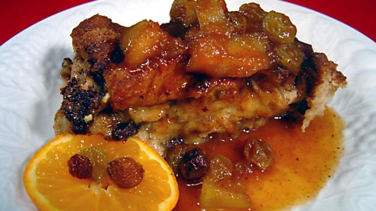 Raisin Bread Pudding With Apple-Molasses Sauce Recipe - Food.com