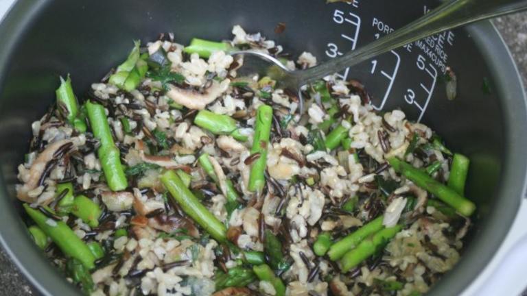 Stir-Fried Wild Rice With Asparagus and Mushrooms Recipe - Food.com