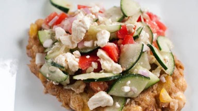 Chickpea Croquettes With Greek Salad Topping Recipe - Food.com