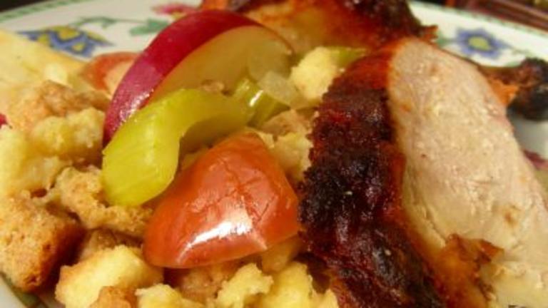Sunday Roast Chicken With Apple and Herb Stuffing Recipe - Food.com