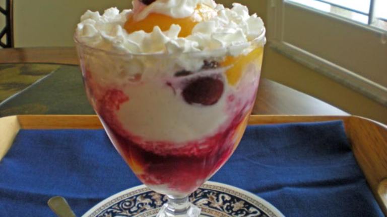 Peach Melba With Amarena Cherries - Pfirsich Melba Recipe - Food.com