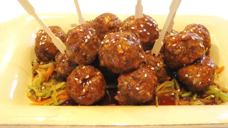 Meatballs in a Sweet 'n Spicy Asian Sauce With Warm Asian Slaw Recipe ...