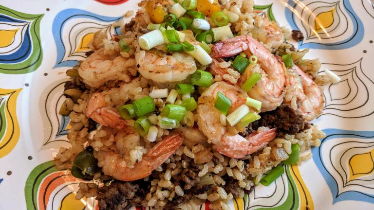 Skinny Dirty Brown Rice With Shrimp Recipe - Food.com