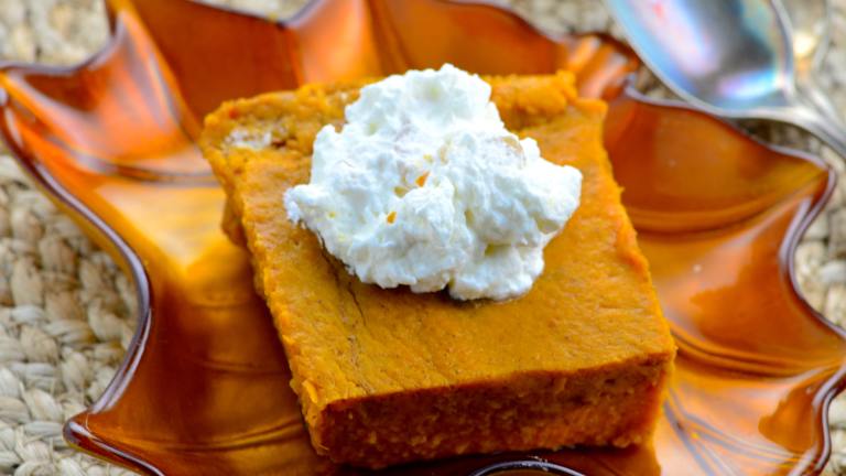 Baked Butternut Squash Pudding Topped With Ginger Whipped Cream Recipe ...