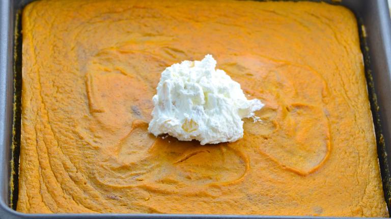 Baked Butternut Squash Pudding Topped With Ginger Whipped Cream Recipe ...