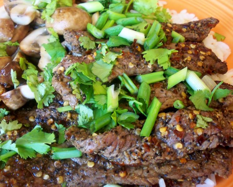 Spiced Beef Stir Fry With Scallions and Cilantro Recipe - Food.com