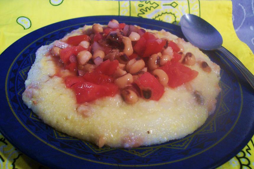Cajun Style Grits With Black-Eyed Peas Salsa Recipe - Food.com