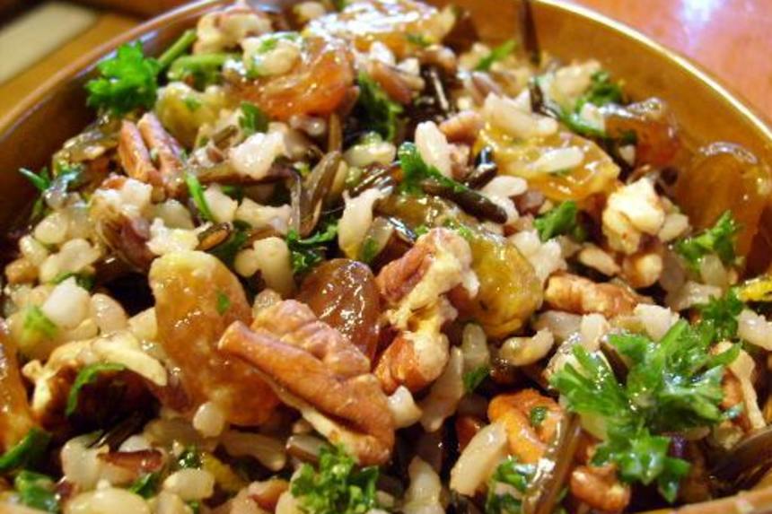 Orange Scented Wild Rice Salad With Toasted Pecans and Golden Ra Recipe ...