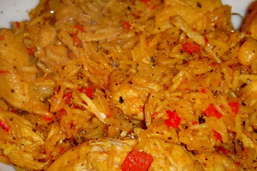 Chicken With Chickpeas and Saffron Rice Recipe - Food.com