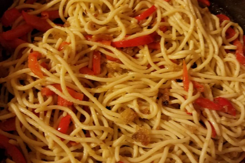 Spaghettini with Peppers and Sand Recipe - Food.com