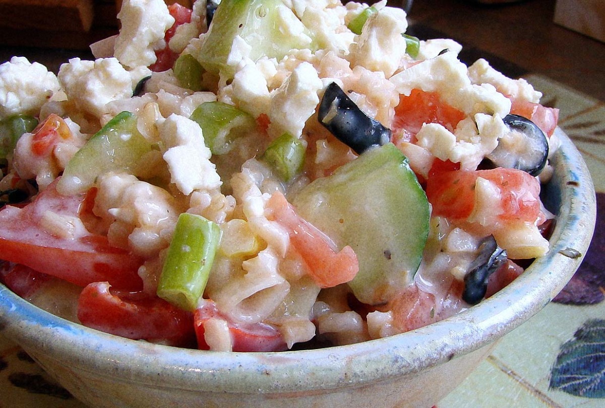 Greek Rice & Feta Salad Recipe - Food.com
