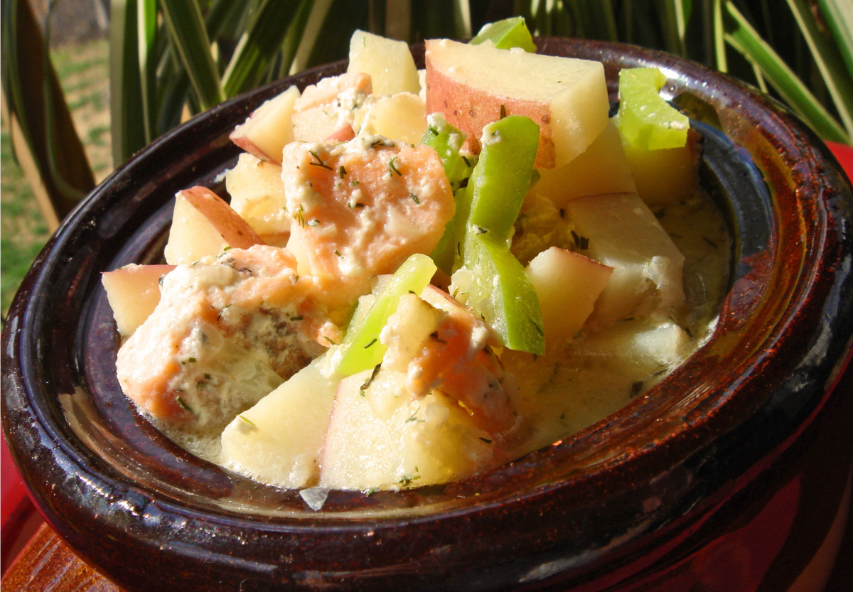 bacon salmon chowder