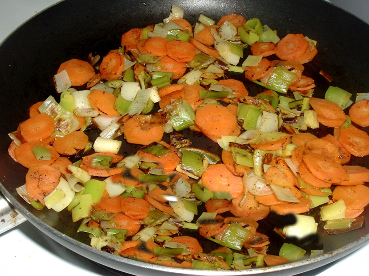 how to cook carrots and leeks