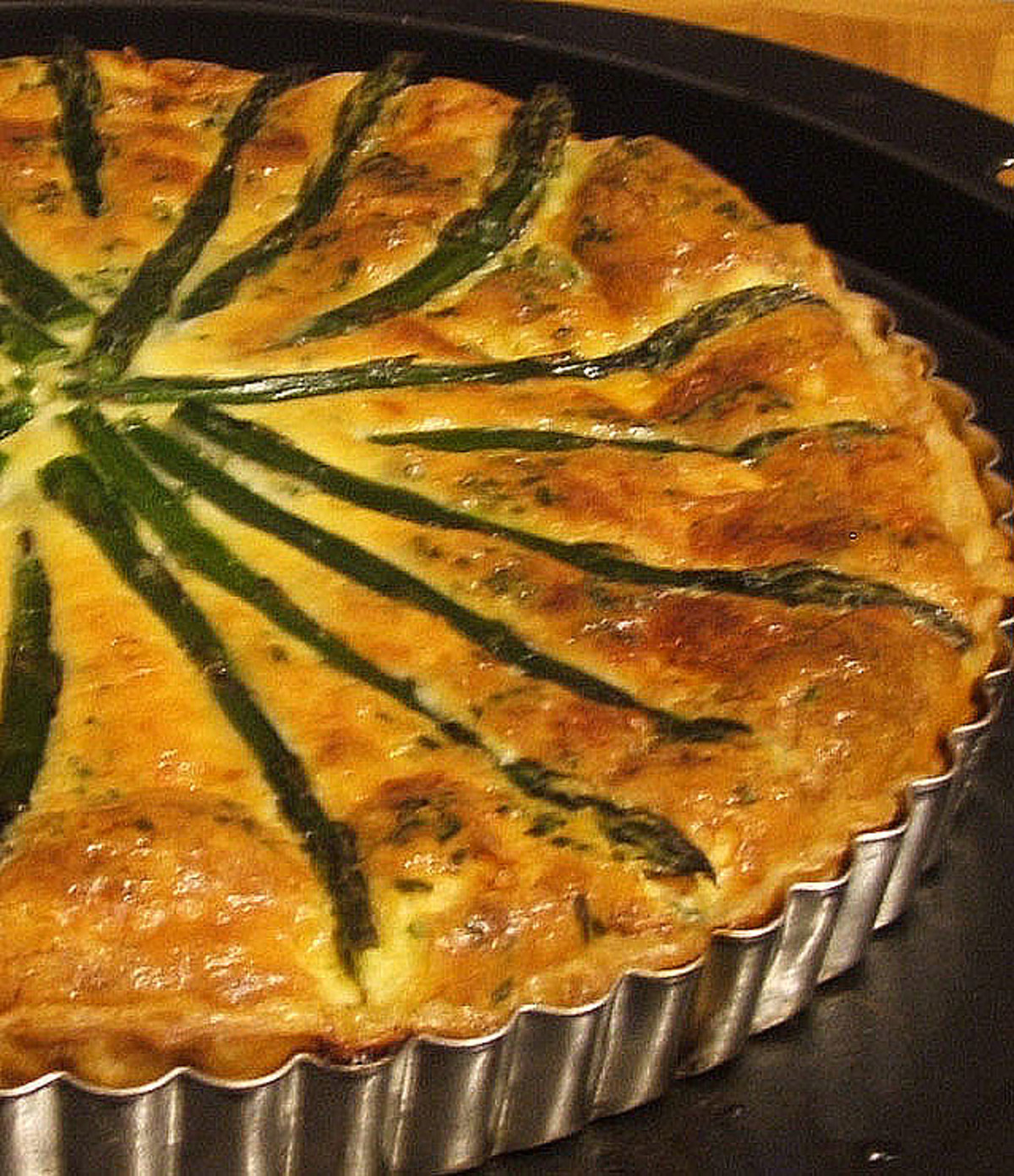 how to make salmon and asparagus quiche