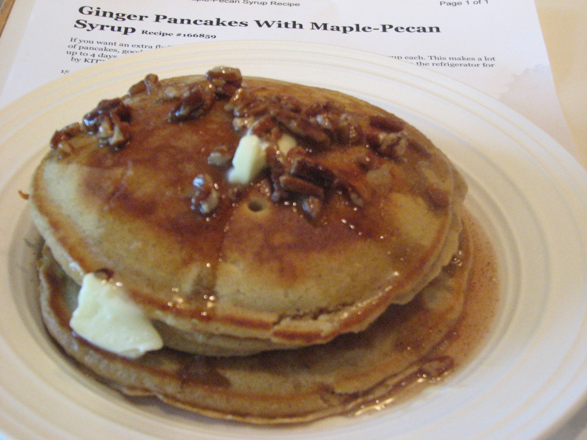 Ginger Pancakes With Maple-Pecan Syrup Recipe - Food.com