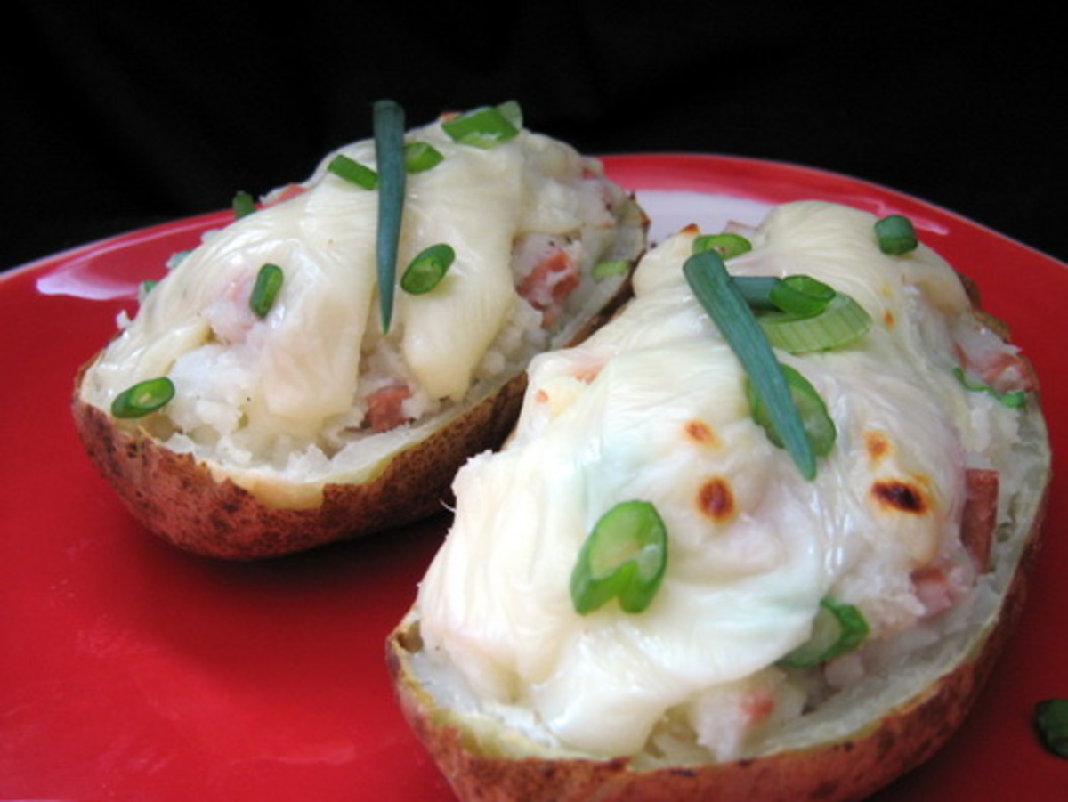 Ham and Swiss Loaded Baked Potatoes Recipe - Food.com