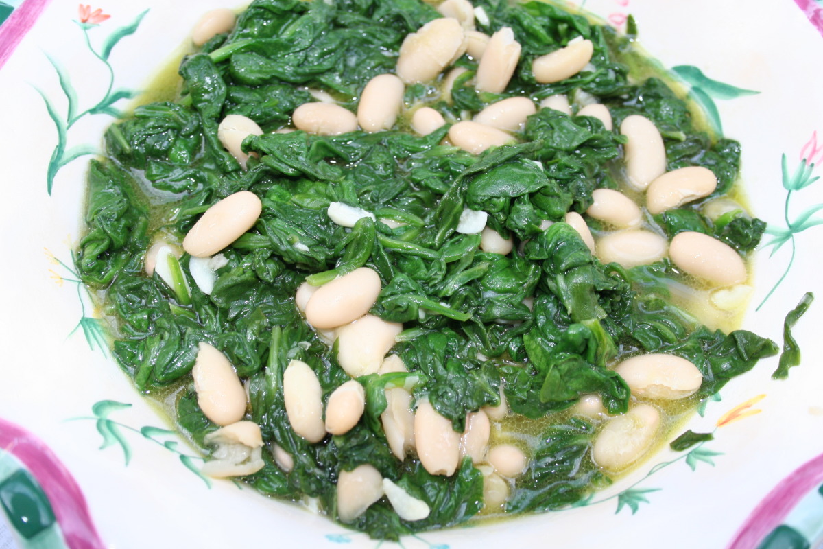 Garlic Spinach With White Beans Recipe - Food.com