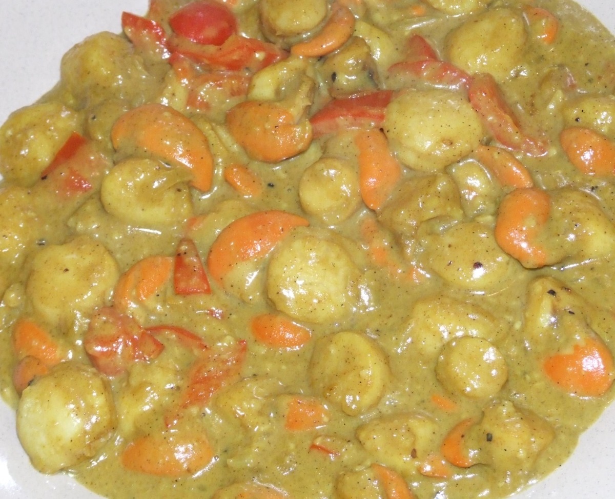 how to cook curry scallops