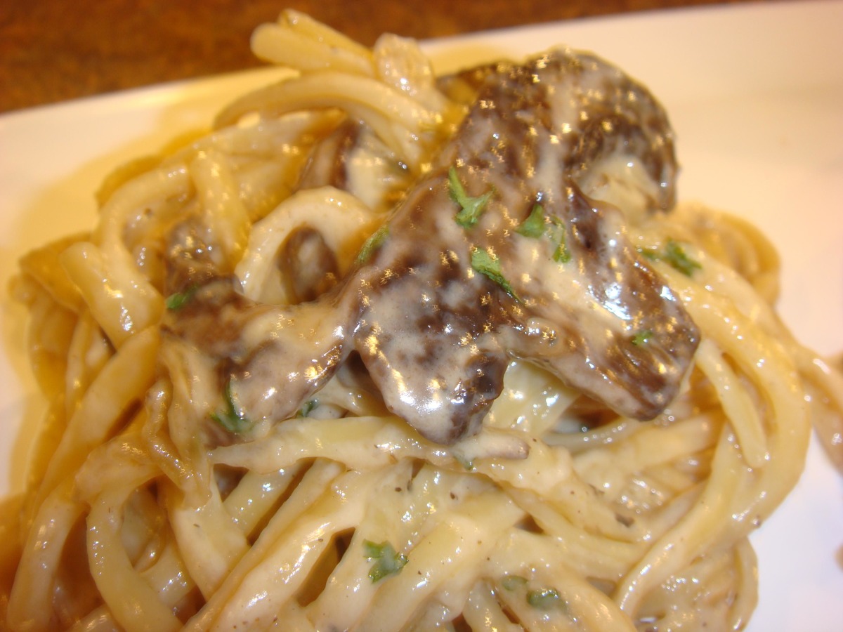 Linguine With Mushrooms and Garlic Cream Sauce Recipe - Food.com