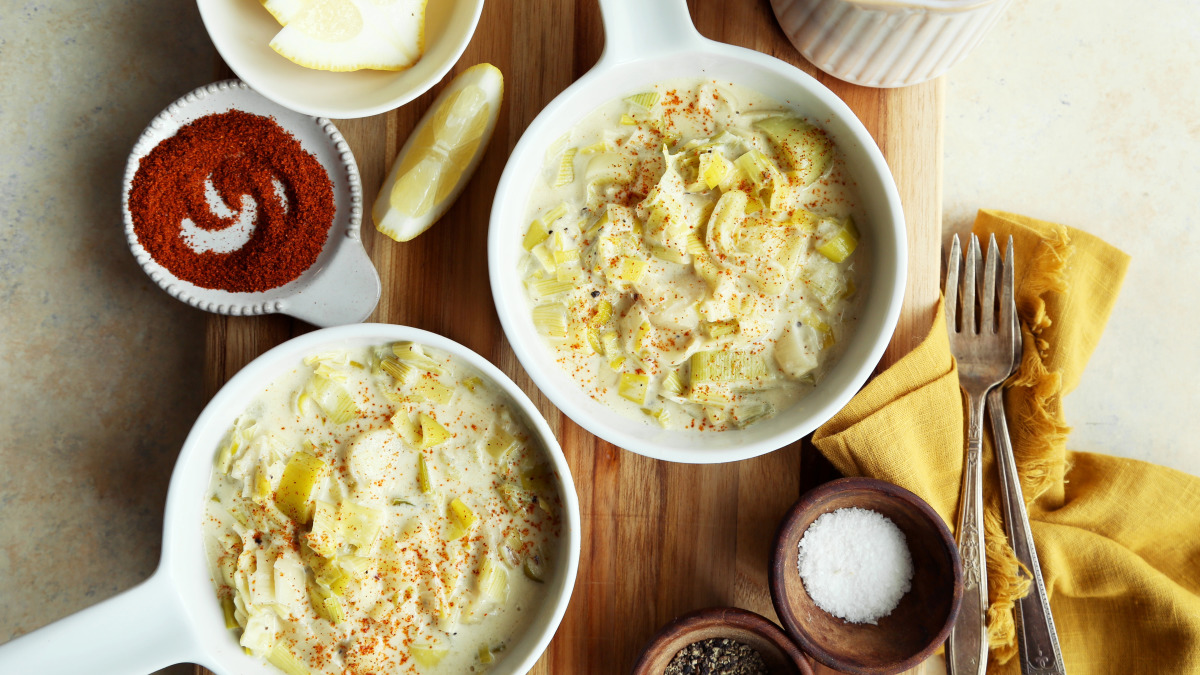 how to cook cream leeks